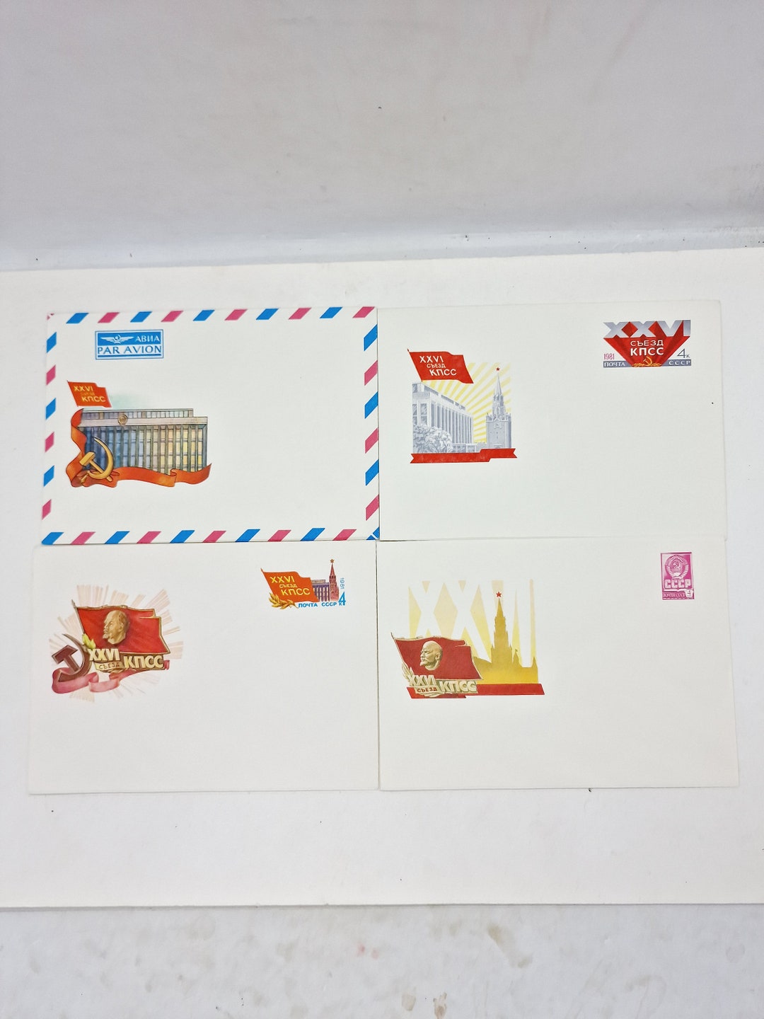 Soviet Vintage Communist Party of the Soviet Union Envelopes Made in ...