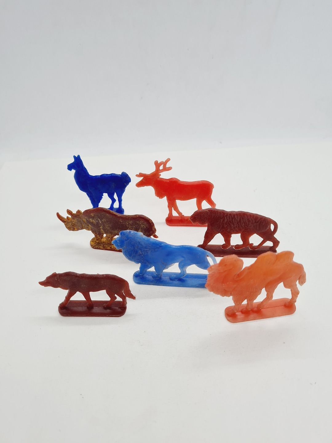 Soviet Vintage Animal Toys Set of 7 Soviet Wild Animal Figurines, Made ...