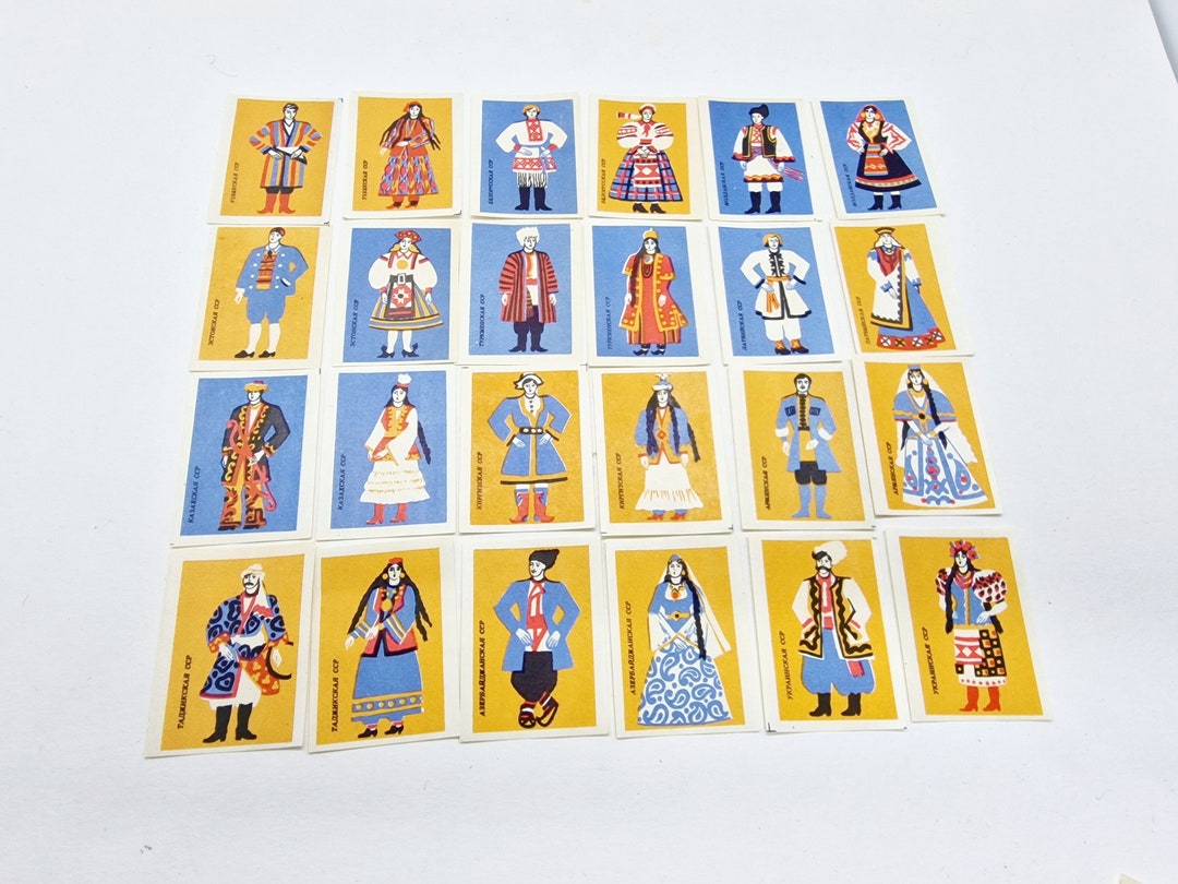 Soviet Vintage Set of 20 Match Labels "men and Women of Soviet ...