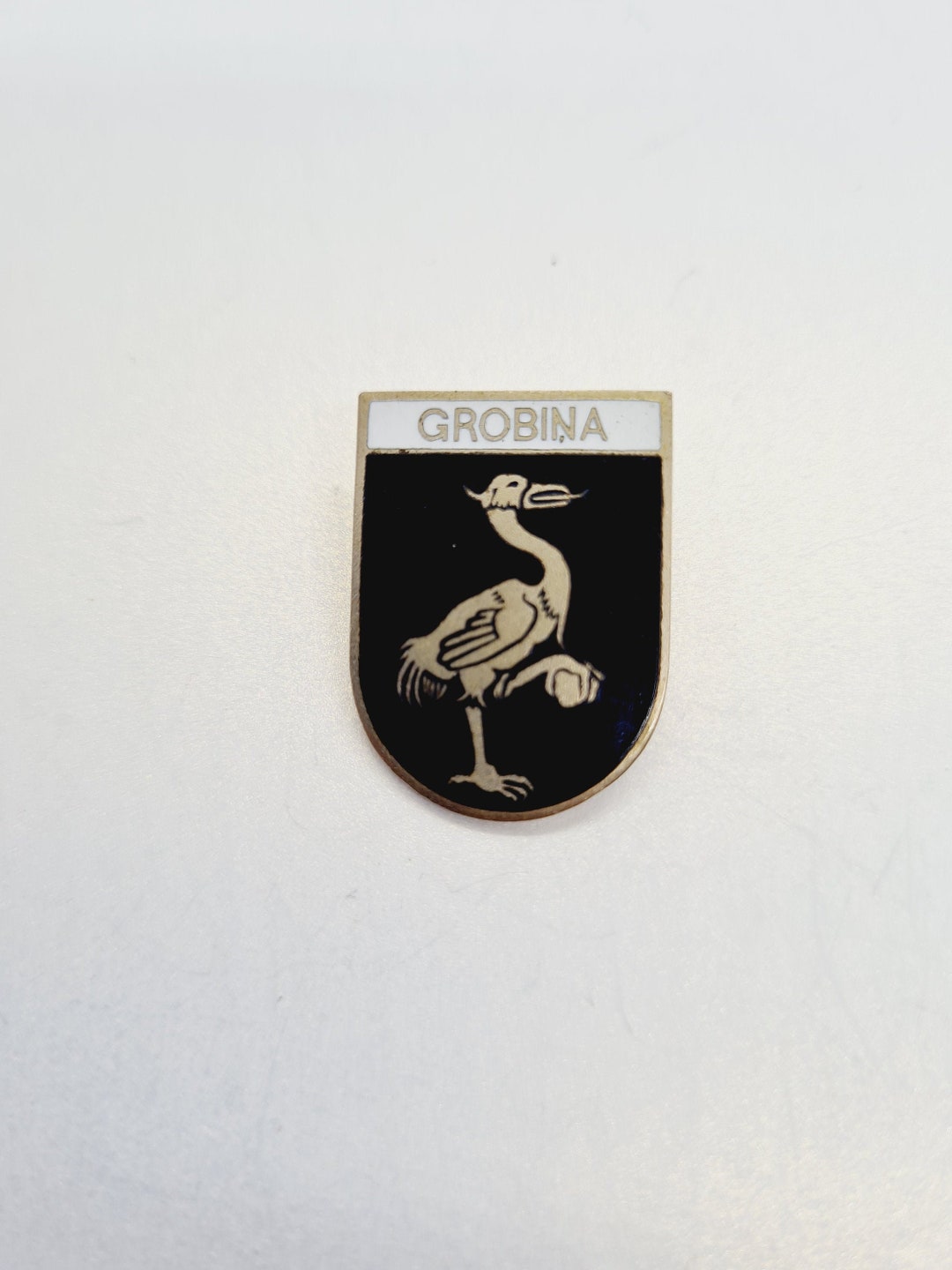 Grobina Pin - Coat of Arms of Grobina City in Latvia - Soviet Vintage ...
