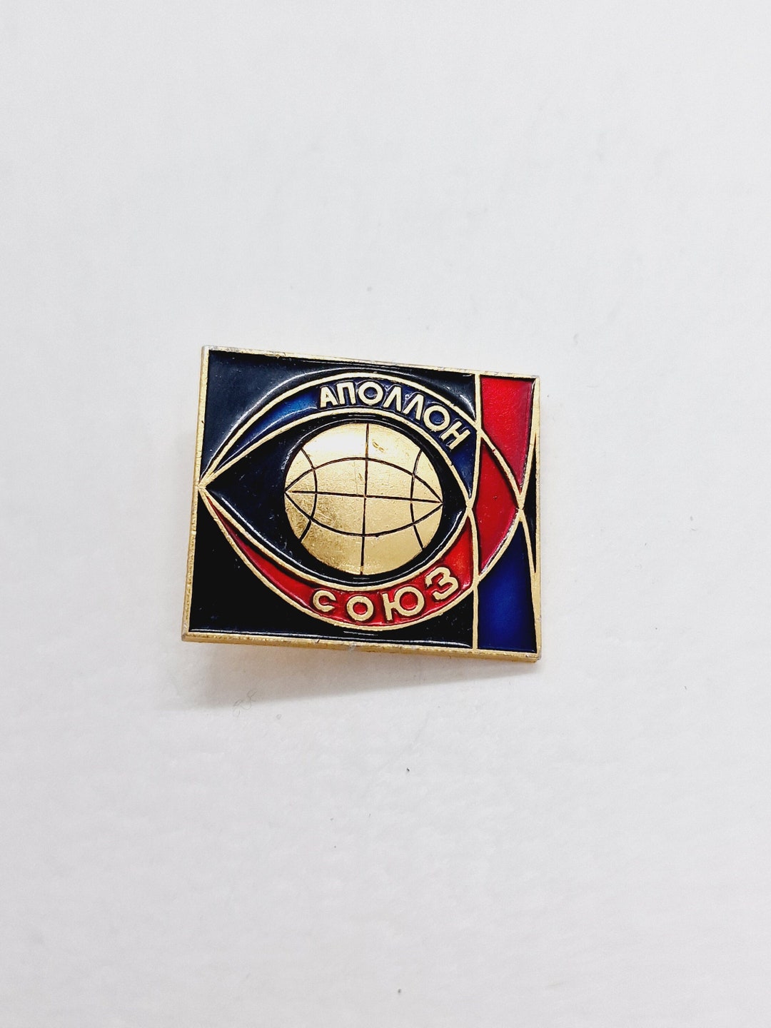 Soviet Space Pin - Apollo Union Pin Made in USSR in 1975 - Etsy