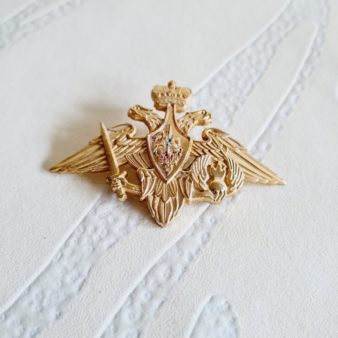 Vintage Russian Cockade From Military Service Cap Made in USSR in 1990s ...
