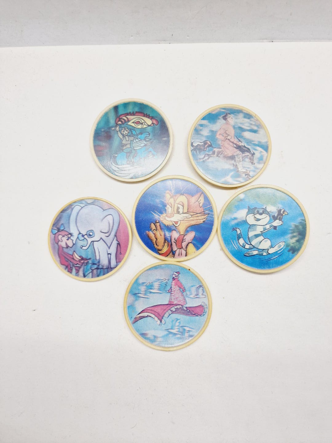 Soviet Vintage 3D Pins - Lenticular Pins - Set of 6 Pins With Soviet ...