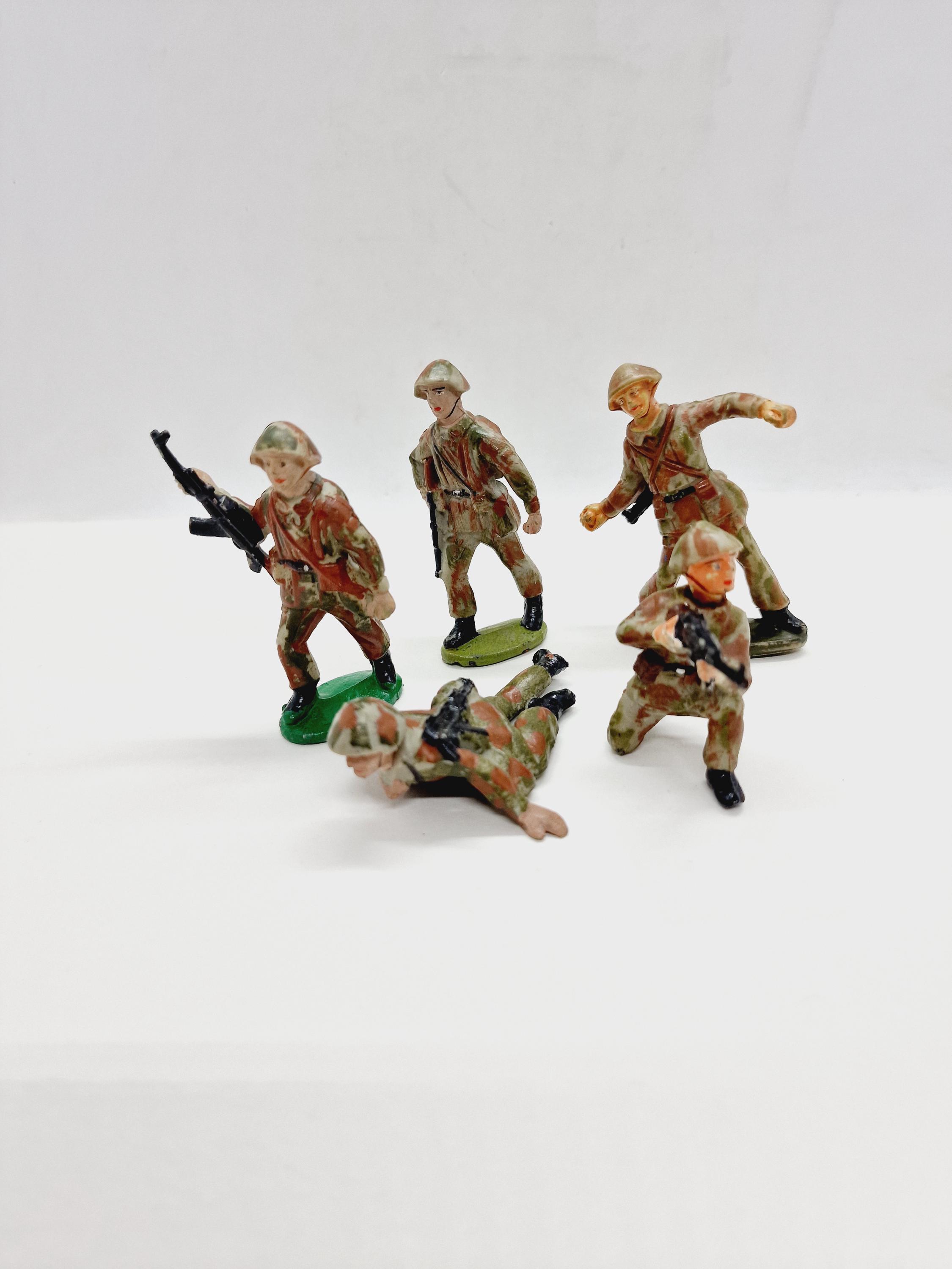 Vintage Elastolin Toy Soldiers: German Figurines, 1970s, Set of 5 - Etsy