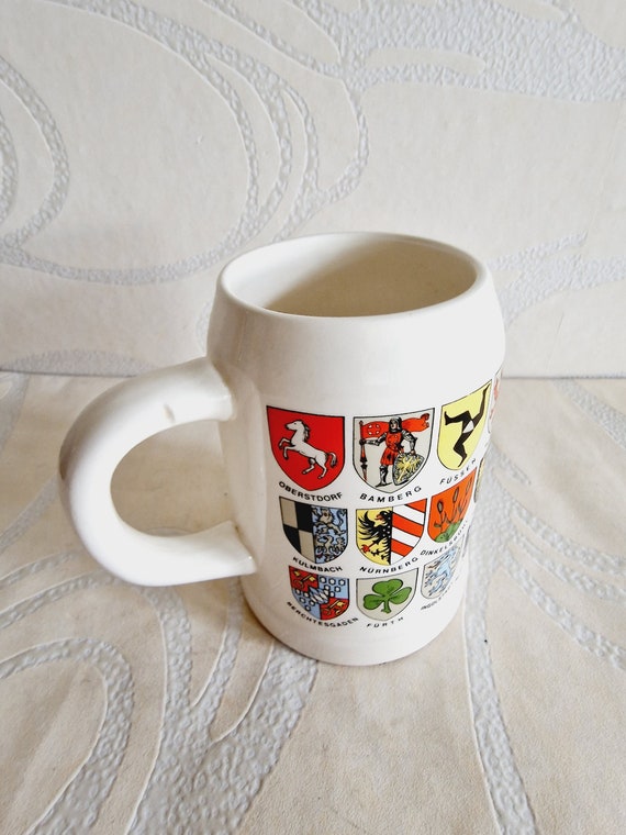 German Vintage Faience Beer Mug Made in Germany in 19… - Gem