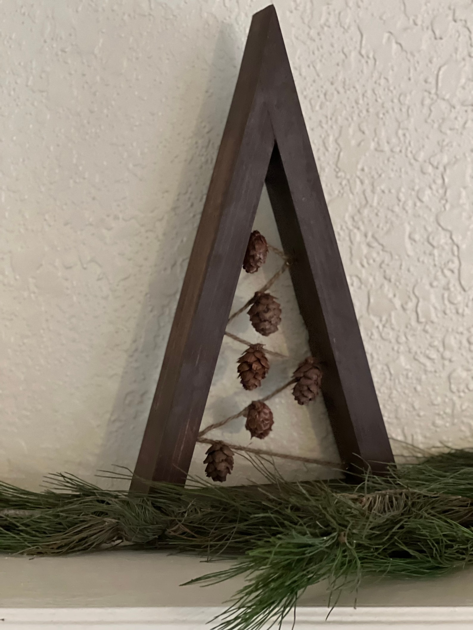 Wooden Christmas Tree Decor Mantle Christmas Tree Minimalist - Etsy