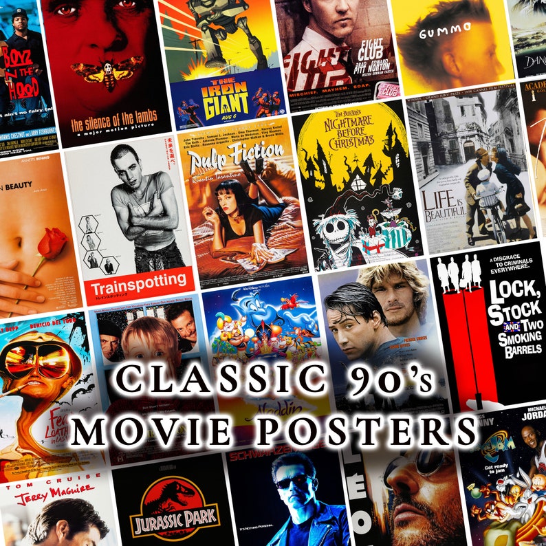 Music & Movie Posters Prints Classic 90's Vintage Wall Film Art Print ...