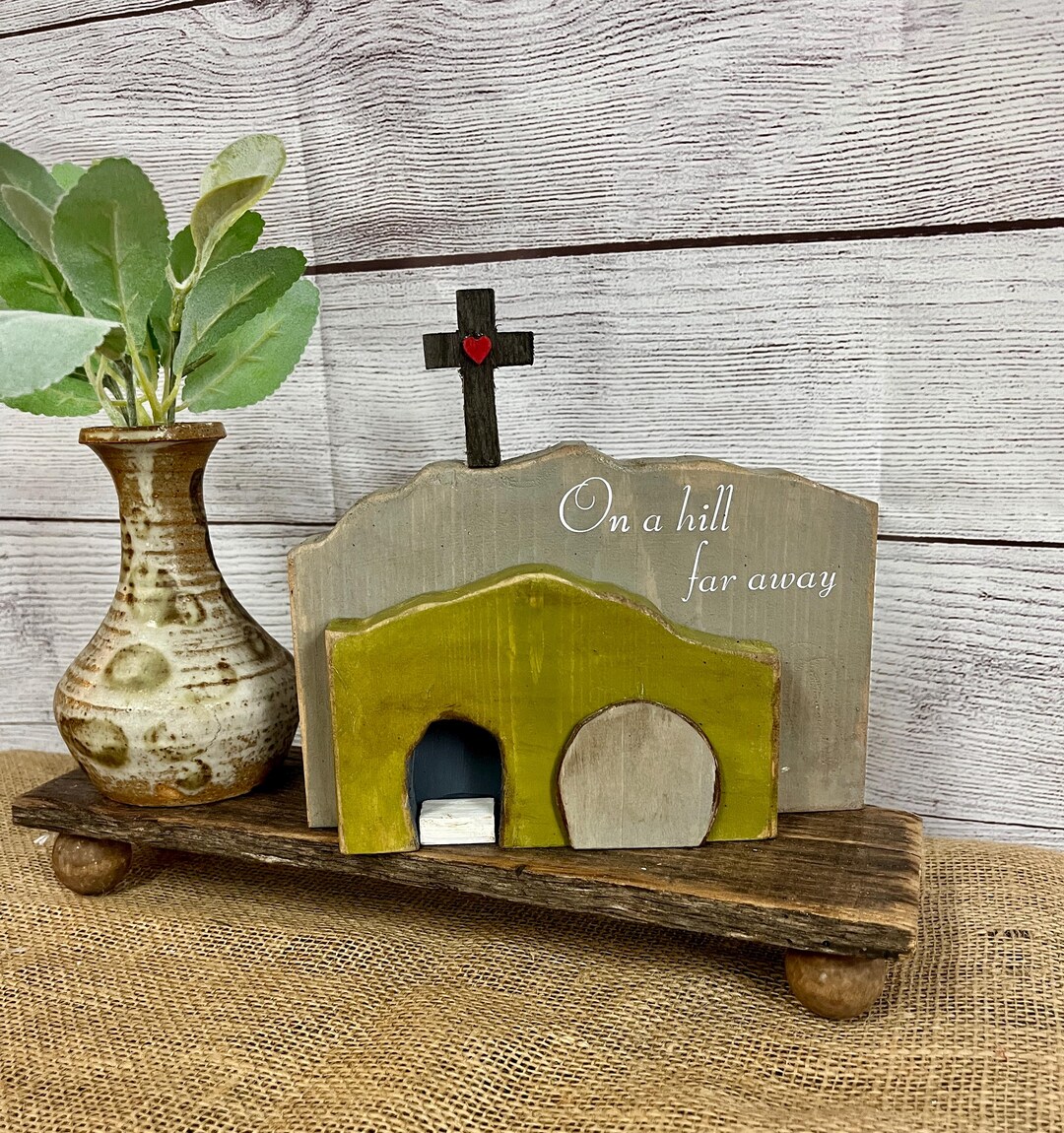 Handmade Wooden Empty Tomb Sculpture – One of a Kind Easter ...