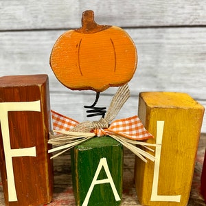 Fall Block Set for Mantel, Shelf, Desktop, Table, Window Sill - Etsy