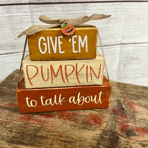 Thanksgiving Block Set for Mantel, Shelf, Desktop, Table, Window Sill ...