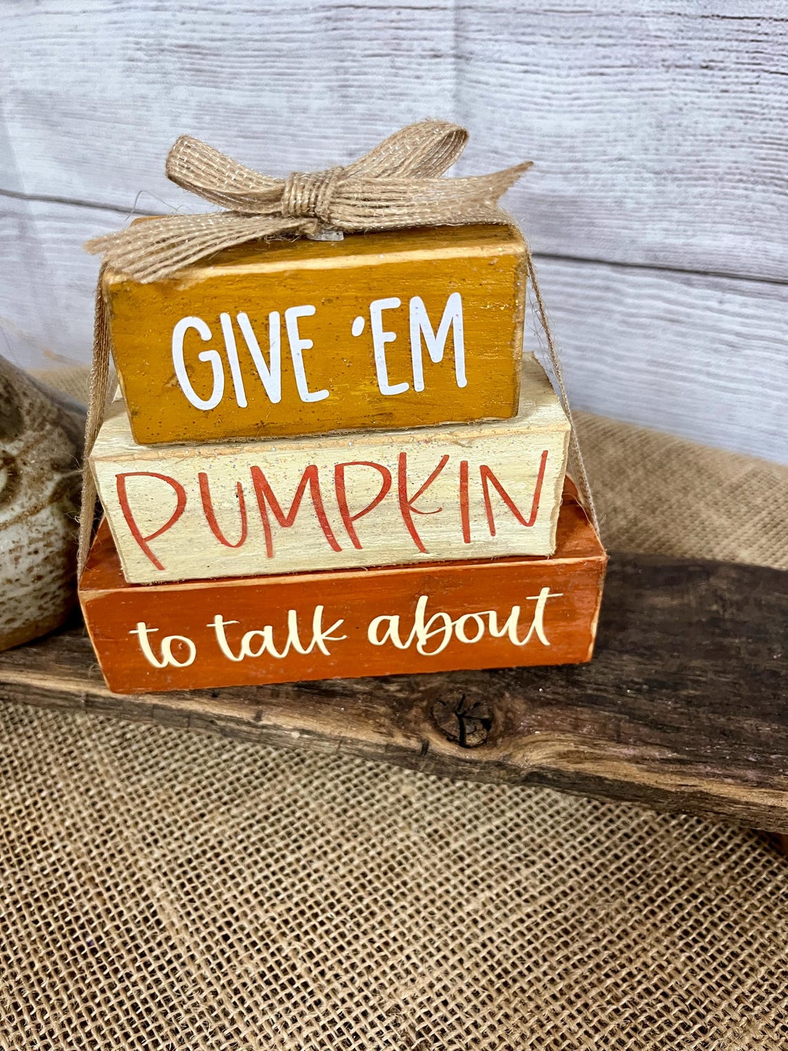 Thanksgiving Block Set for Mantel, Shelf, Desktop, Table, Window Sill ...