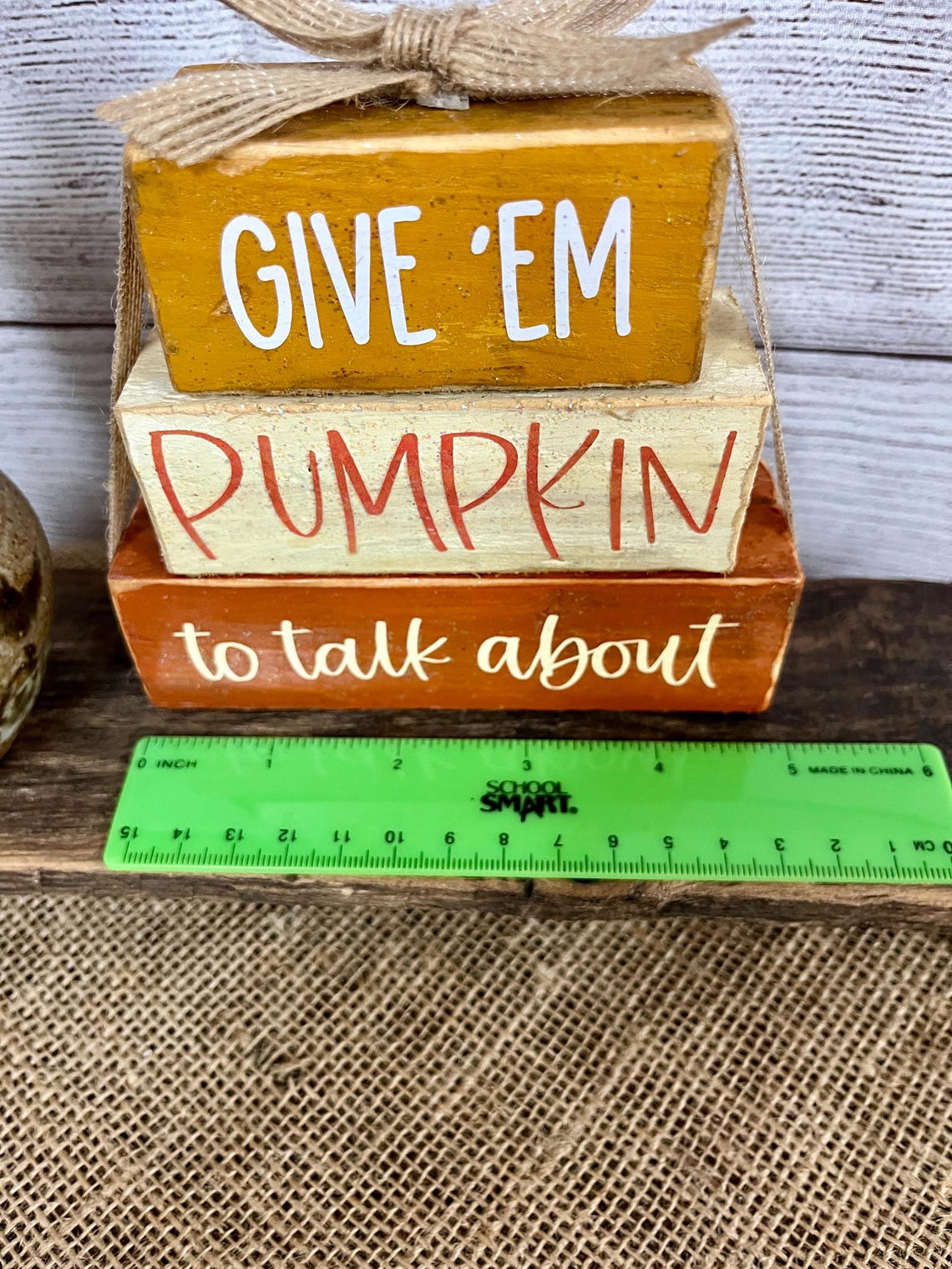 Thanksgiving Block Set for Mantel, Shelf, Desktop, Table, Window Sill ...