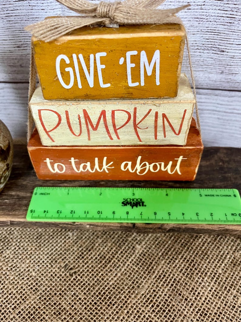 Thanksgiving Block Set for Mantel, Shelf, Desktop, Table, Window Sill ...