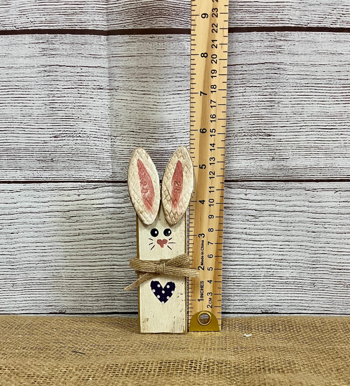Wooden Bunny Decor Set, Handmade Farmhouse Easter Bunnies, Rustic ...