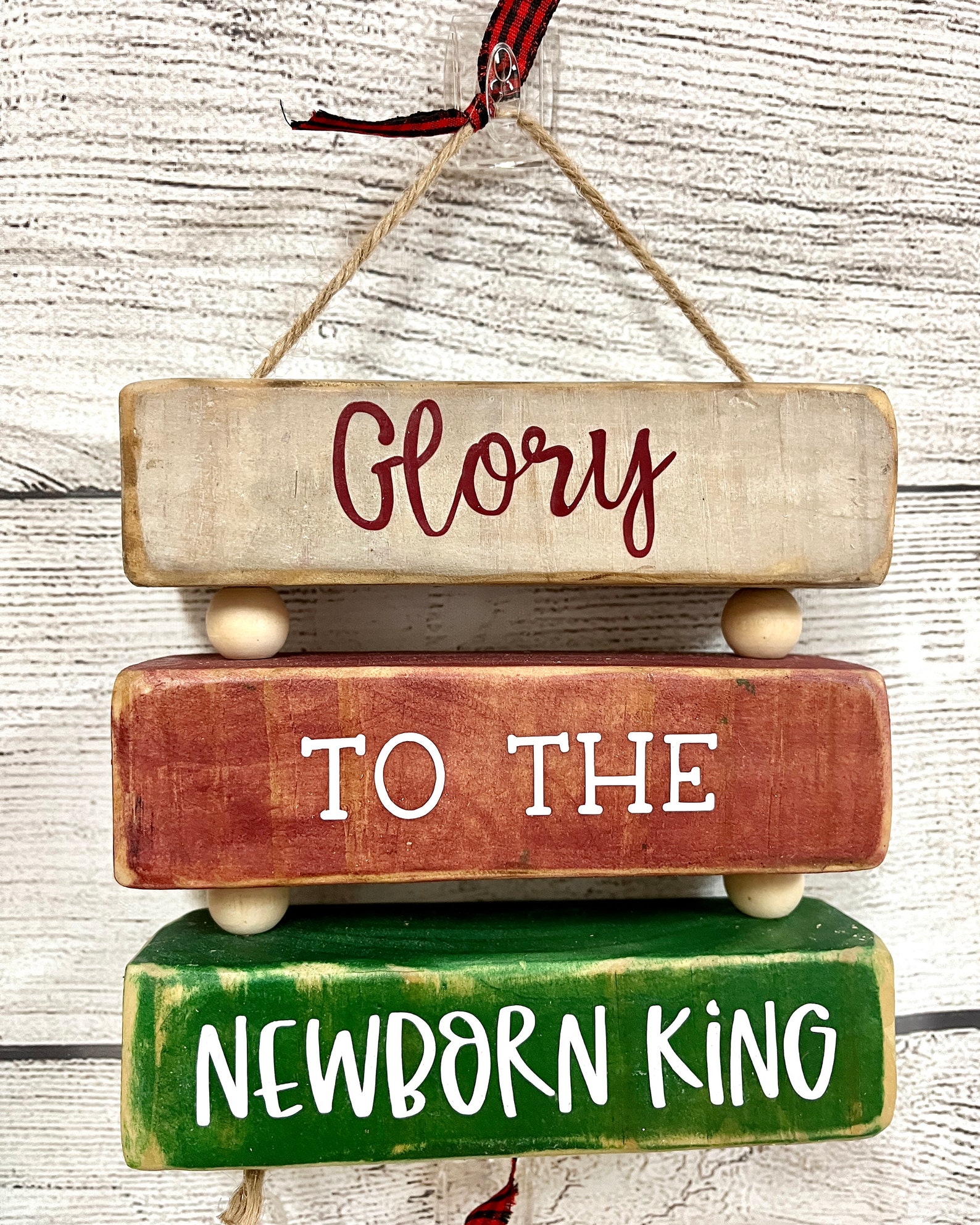 Rustic Christmas Block Sign for Wall, Deck the Halls and Other Sayings ...