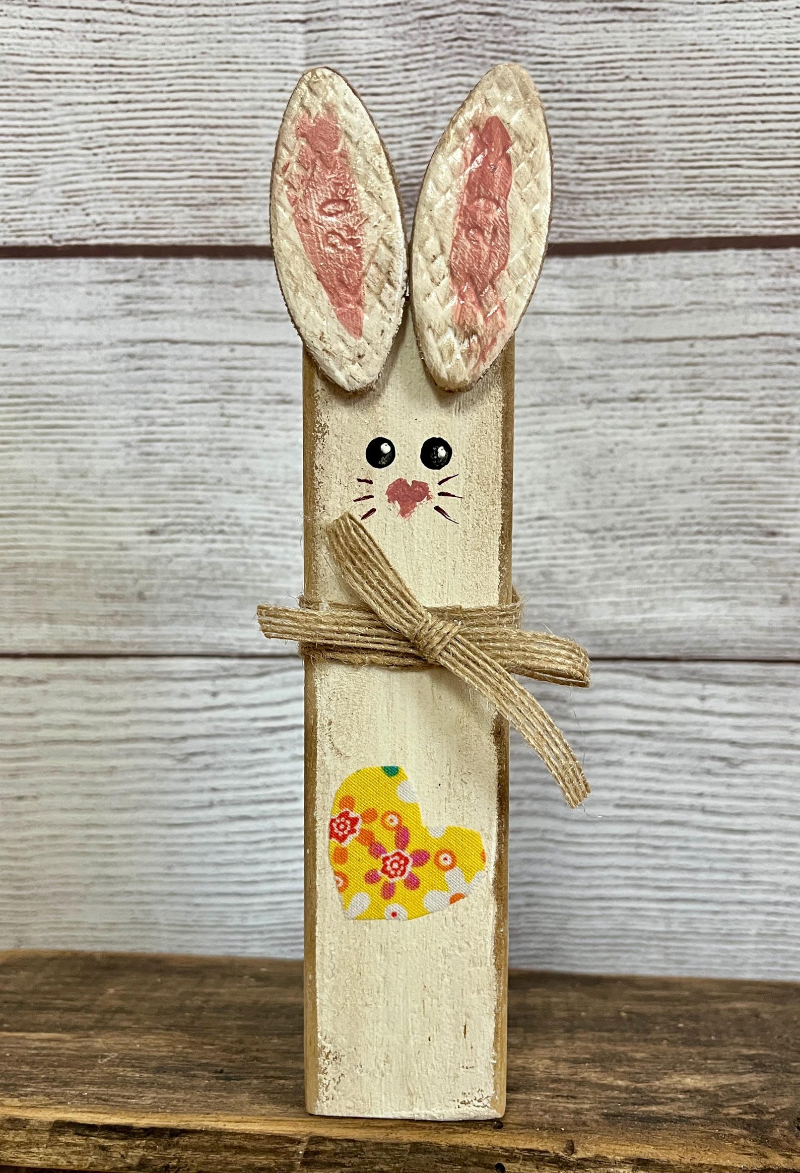 Wooden Bunny Decor Set, Handmade Farmhouse Easter Bunnies, Rustic ...