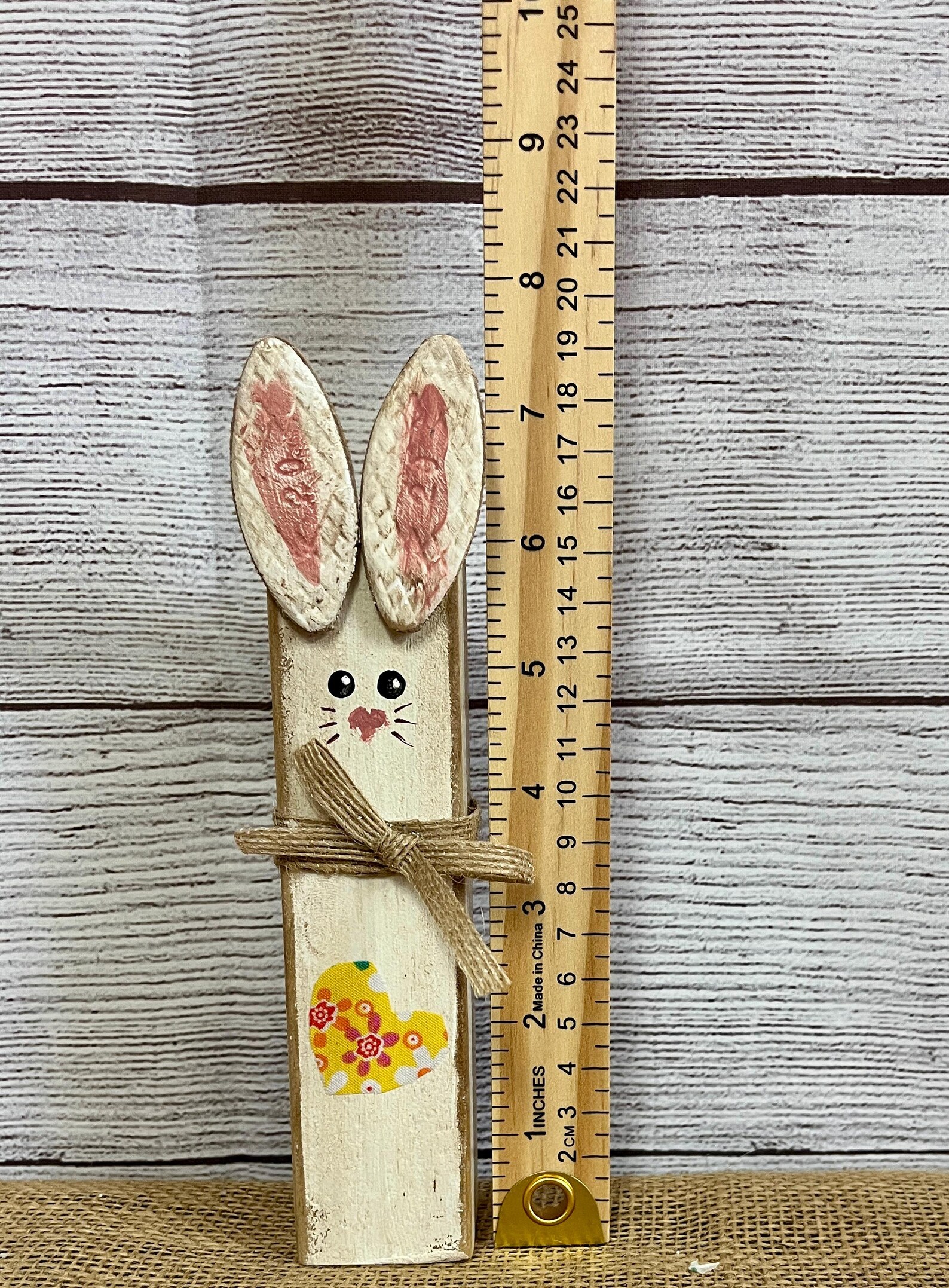 Wooden Bunny Decor Set, Handmade Farmhouse Easter Bunnies, Rustic ...