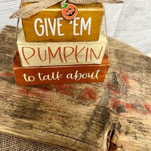 Thanksgiving Block Set for Mantel, Shelf, Desktop, Table, Window Sill ...