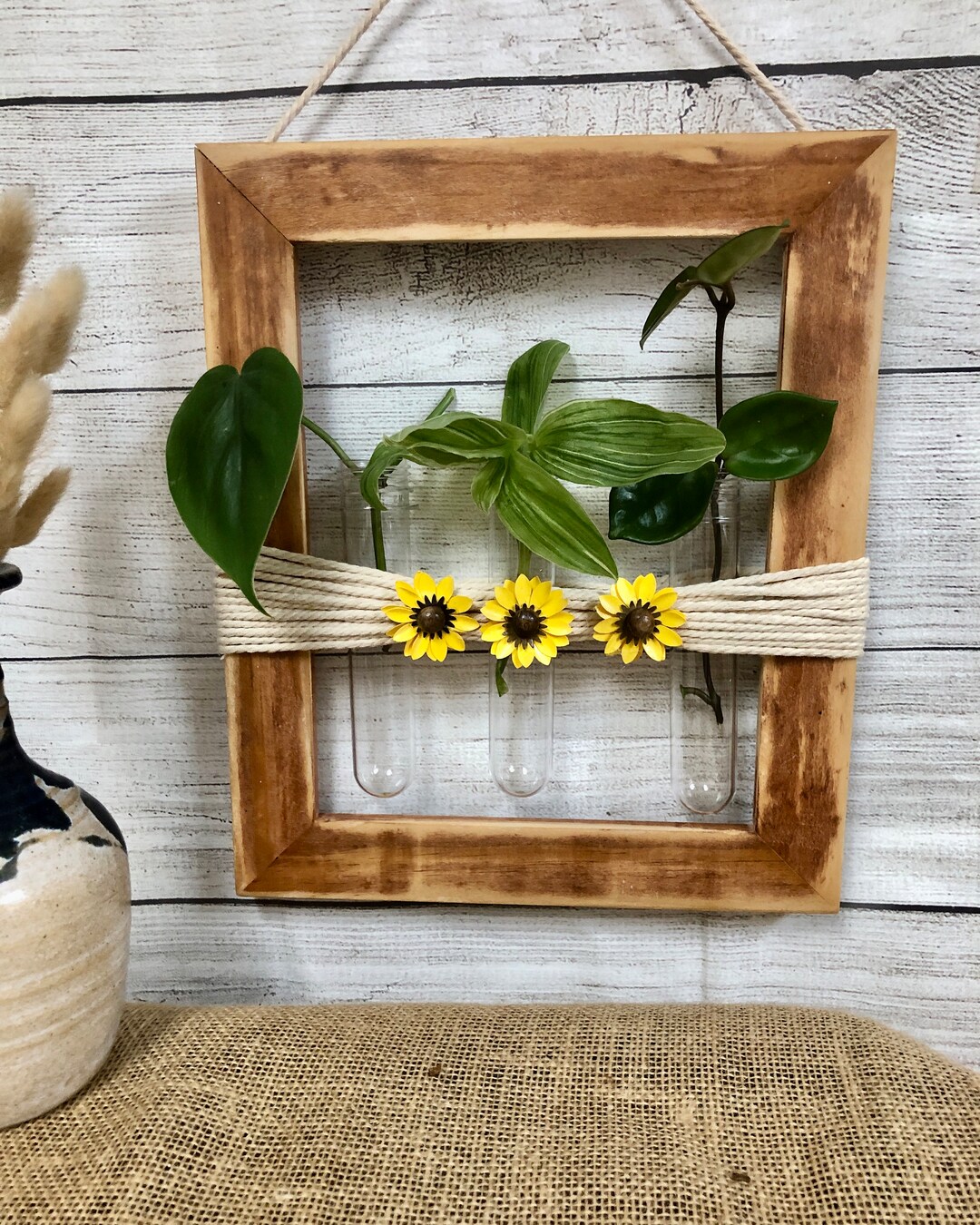Wood Frame Propagation Station With Sunflower Accents - Etsy
