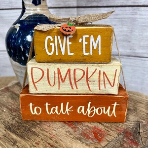 Thanksgiving Block Set for Mantel, Shelf, Desktop, Table, Window Sill ...