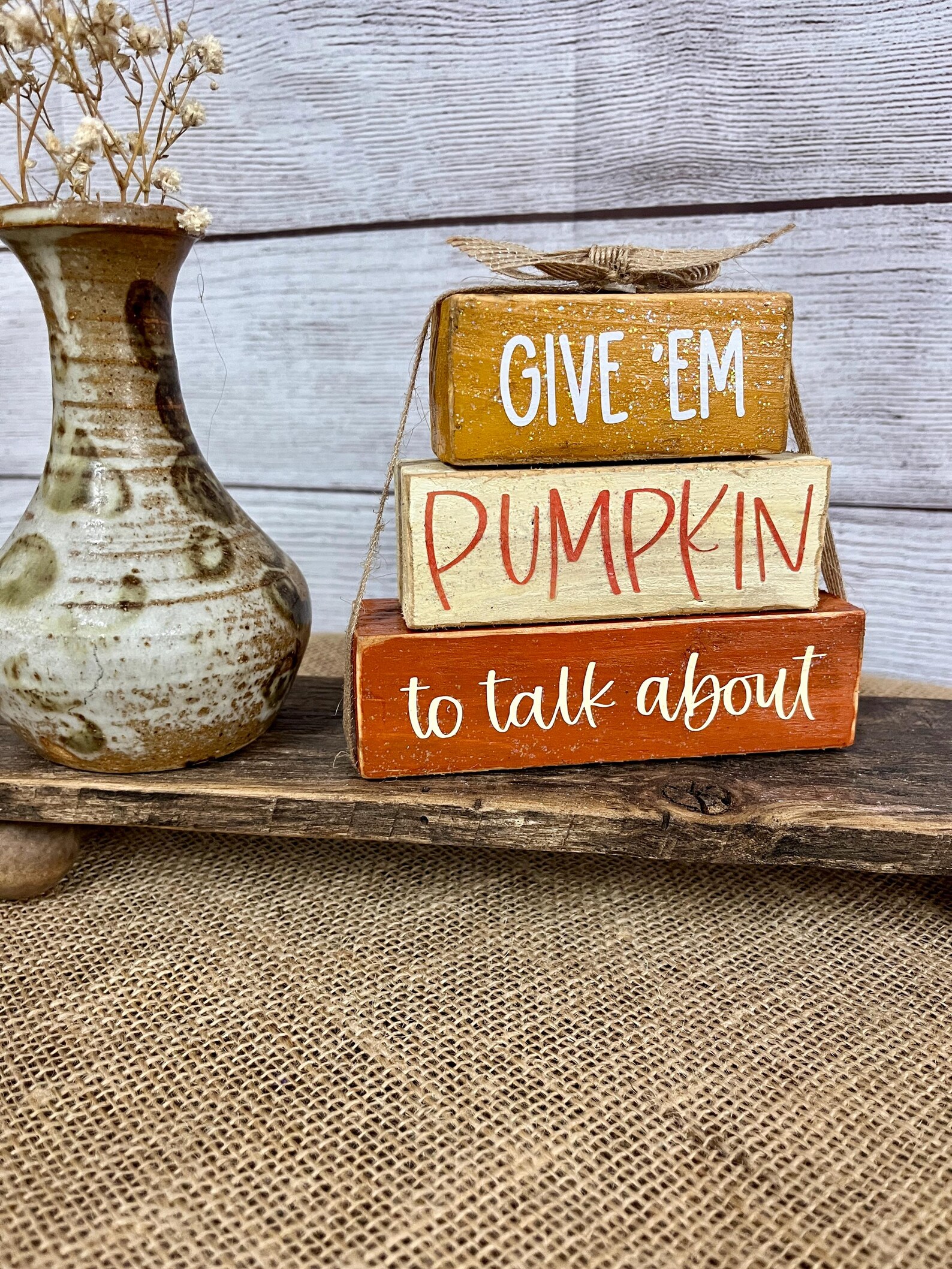 Thanksgiving Block Set for Mantel, Shelf, Desktop, Table, Window Sill ...