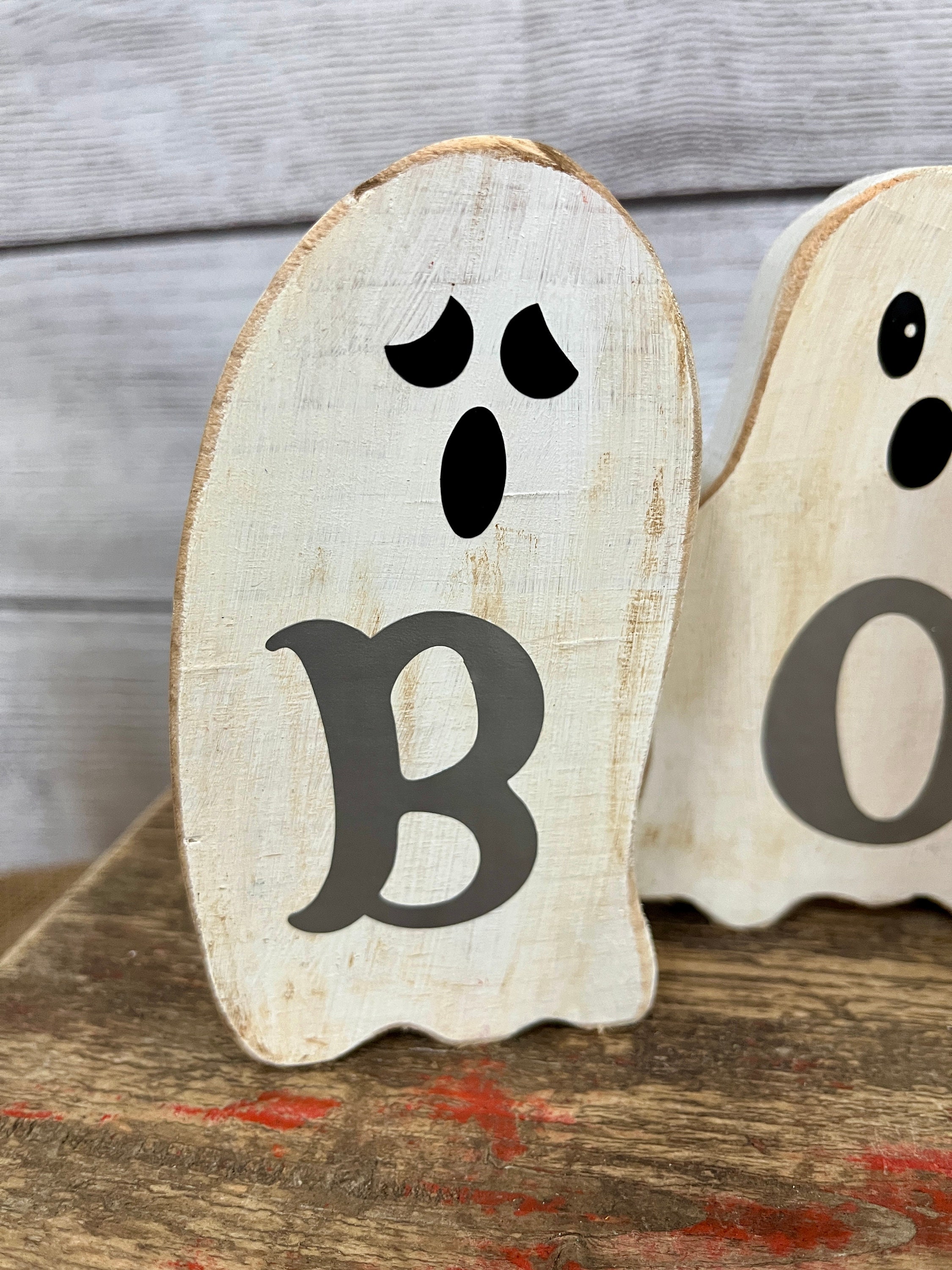 Ghost Trio Sign Set | Reclaimed Wood Halloween Decor - Etsy