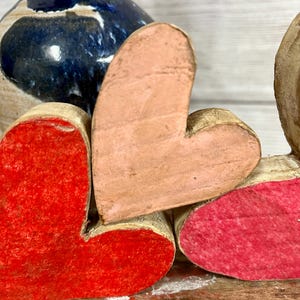Valentine Wood Heart Stacking Blocks Trio Shelf Sitters - Etsy