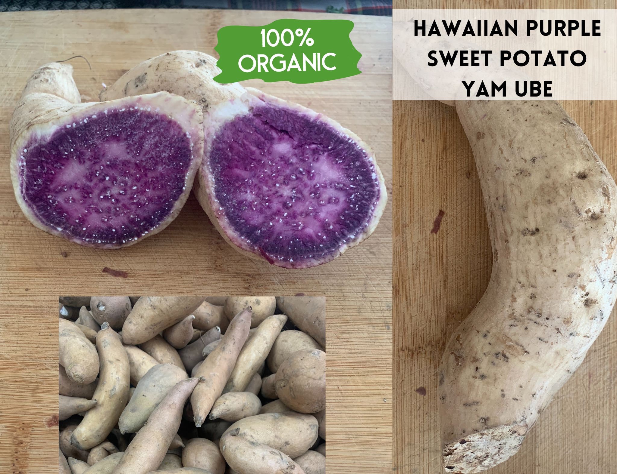 Fresh Hawaiian Purple Sweet Potatoes Ube Yam / Okinawan Sweet Potato ...