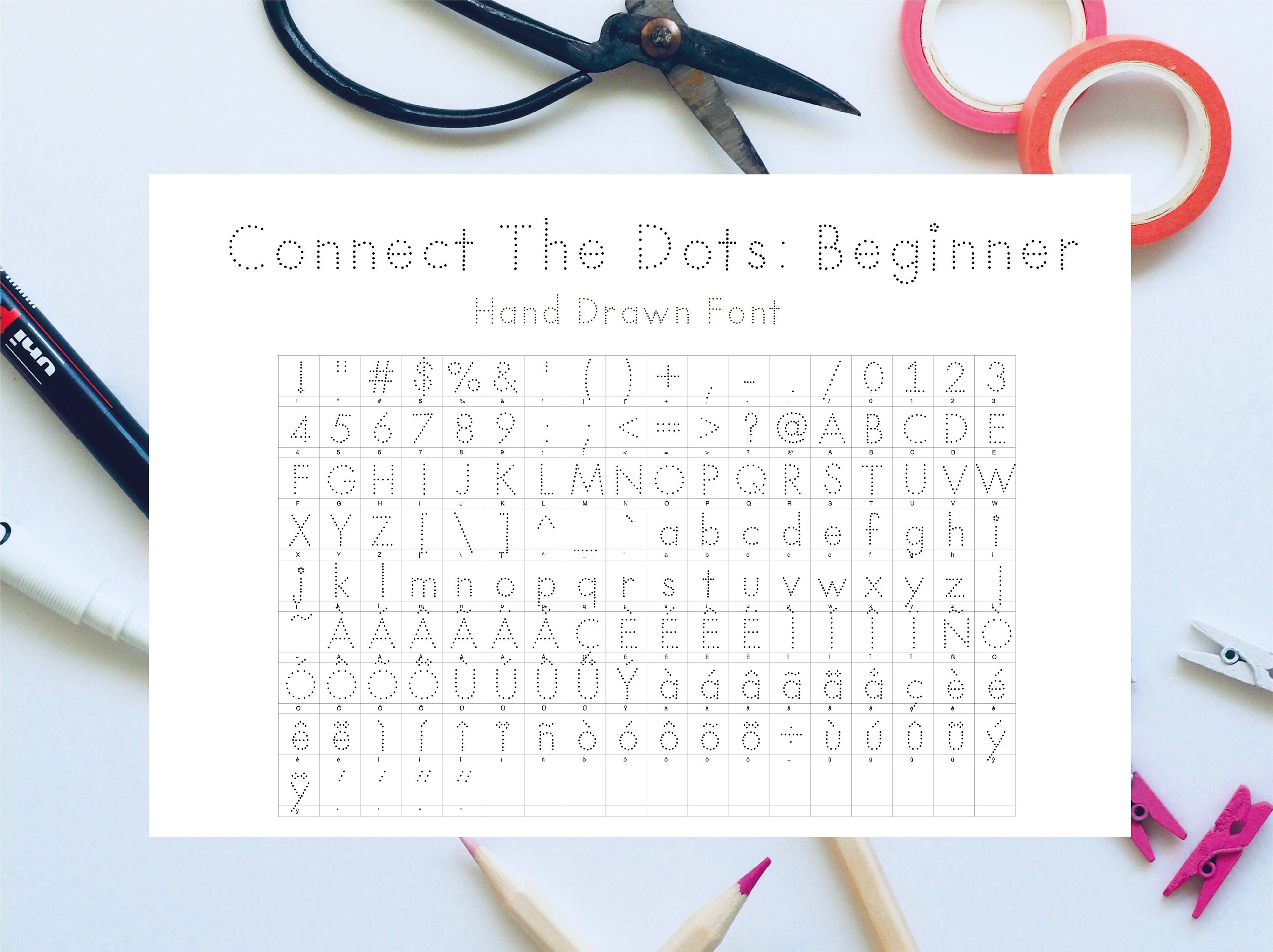 Connect the Dots Font TTF, Teachers, Crafts, Student Learning, Learn to ...