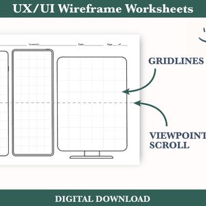 UX/UI Wireframe Worksheets | Printable Website & App Design Templates ...