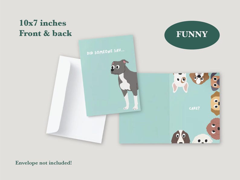 Funny Dog Birthday Card Template | Customizable Canva Card Design ...