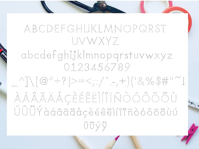 Connect the Dots Font TTF Teachers Crafts Student - Etsy