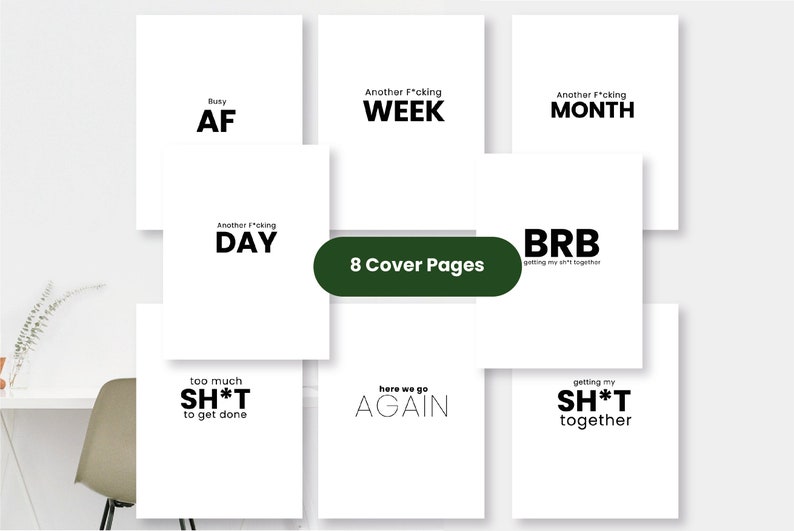 Daily, Weekly and Monthly Swear Word Planner Pdfs Instant Download PDF ...