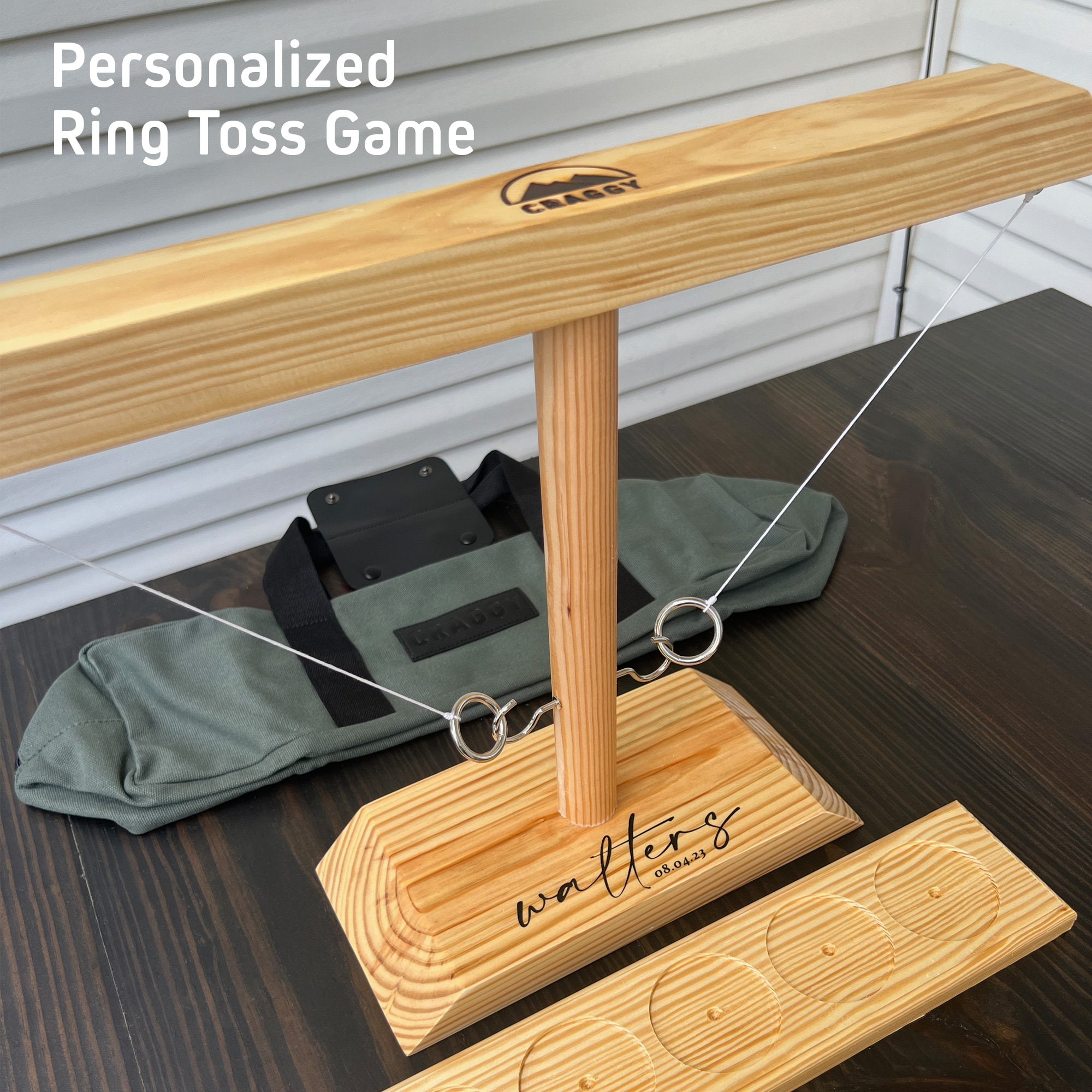 Personalized Wooden Ring Toss Game Custom Name/phrase - Etsy