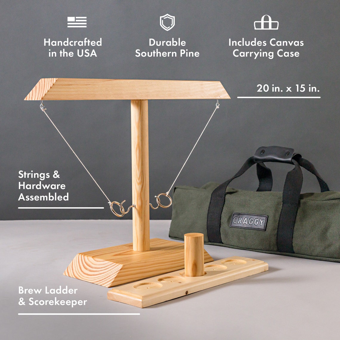 Personalized Wooden Ring Toss Game Custom Name/phrase - Etsy