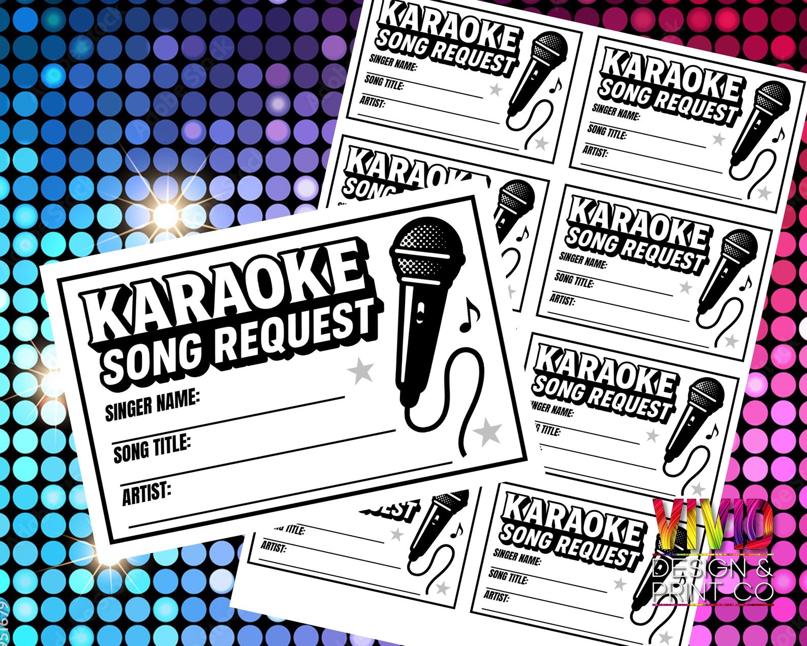 Karaoke Song Request Slips: Printable Template (digital Download) - Etsy