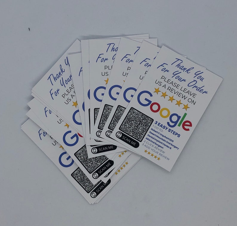 Printed Review Us Cards for Google and Facebook Packs | Get More ...