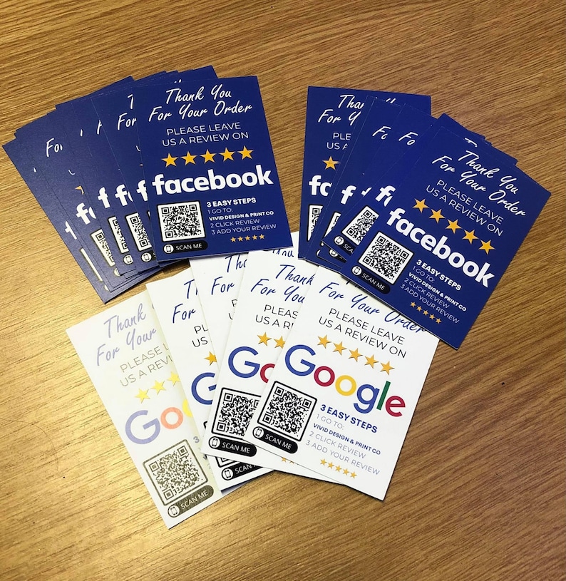 How’d We Do? - Printed Review Us Cards for Google and Facebook Packs ...
