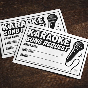 Karaoke Song Request Slips: Printable Template (digital Download) - Etsy
