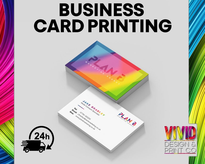 Full Color Business Card Printing: Silk or Gloss Finish - Etsy