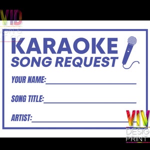 Karaoke Song Request Slips: Printable Template (digital Download) - Etsy