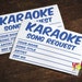 Karaoke Slips - Print at Home! Black White Digital Download 8 per Page ...