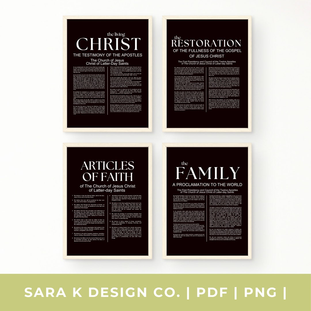 LDS Proclamation Bundle Living Christ Family Proclamation Restoration ...