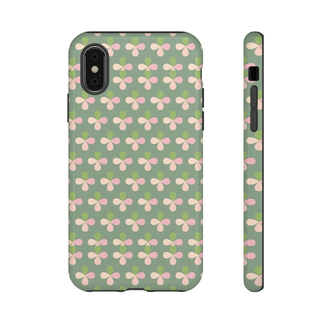 Lucky Clover Phone Case, Floral Aesthetic iPhone 14 13 12 11 Pro Max Xr ...