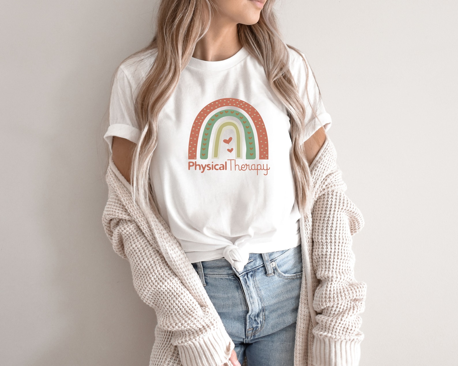 Physical Therapy T-shirt, Boho Rainbow, Pediatric PT Gift - Etsy