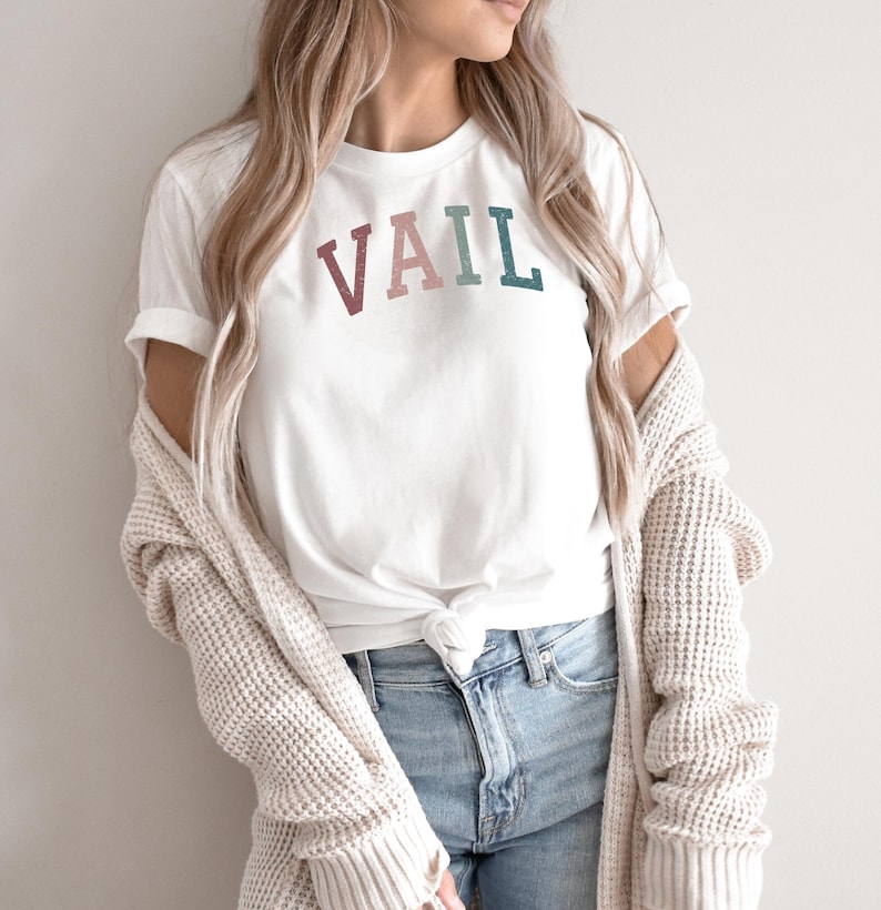 VAIL Shirt, Vail Colorado Tshirt, Vail Gift, Vail CO Ski T Shirt, Cute ...