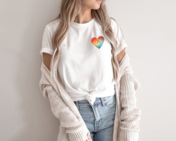 Ally Shirt Proud LGBT Ally Rainbow Heart LGBTQ Ally T Shirt - Etsy