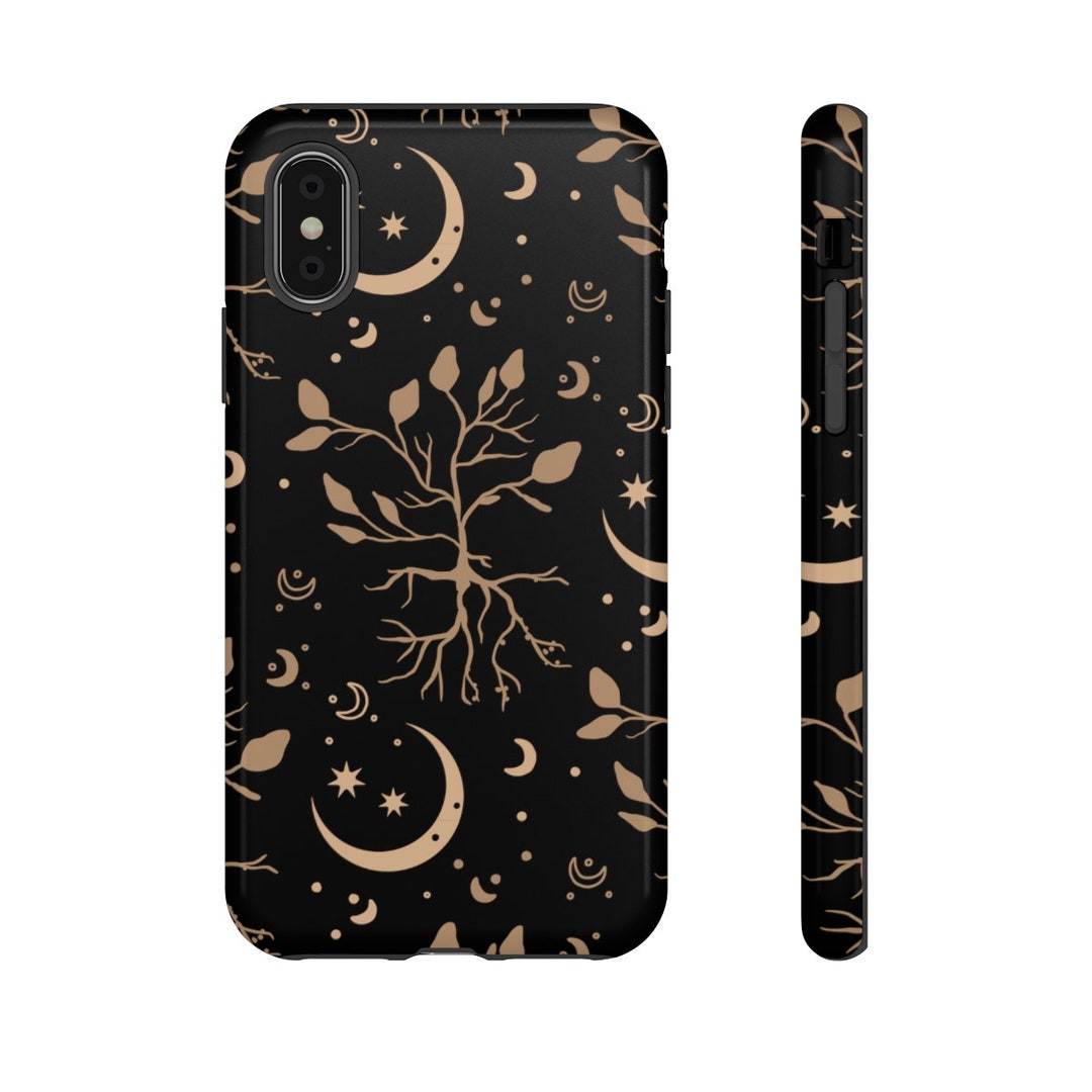 Celestial Moon iPhone Case, Boho Zodiac Stars Phone 14 13 12 11 Pro Max ...