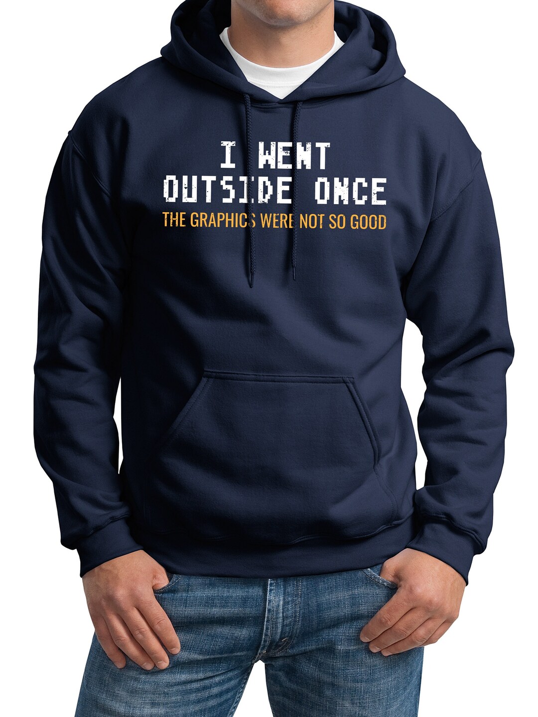 Gamer Hoodie, I Went Outside Once, Video Game Sweatshirts for Men ...