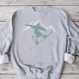 Snowboard Sweatshirt, Snowboard Gift, Snowboarding Sweater, Snowboarder ...